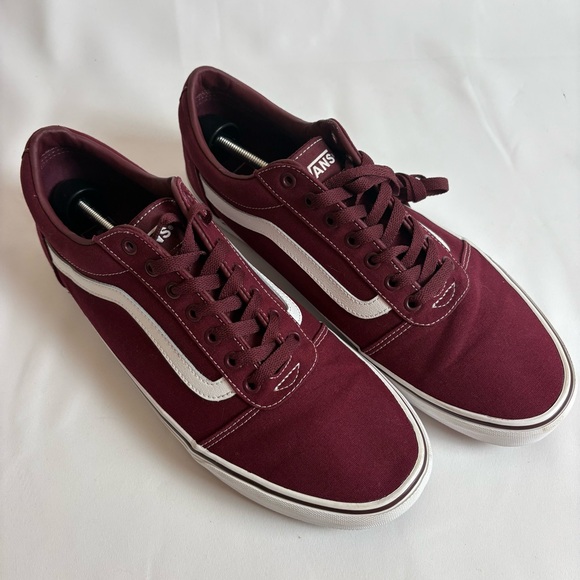Vans | Shoes | Vans Award Burgundy And White Mens Shoes | Poshmark